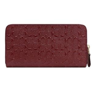 Coach | Bags | F5485 Accordion Zip Wallet In Signature Leather | Poshmark
